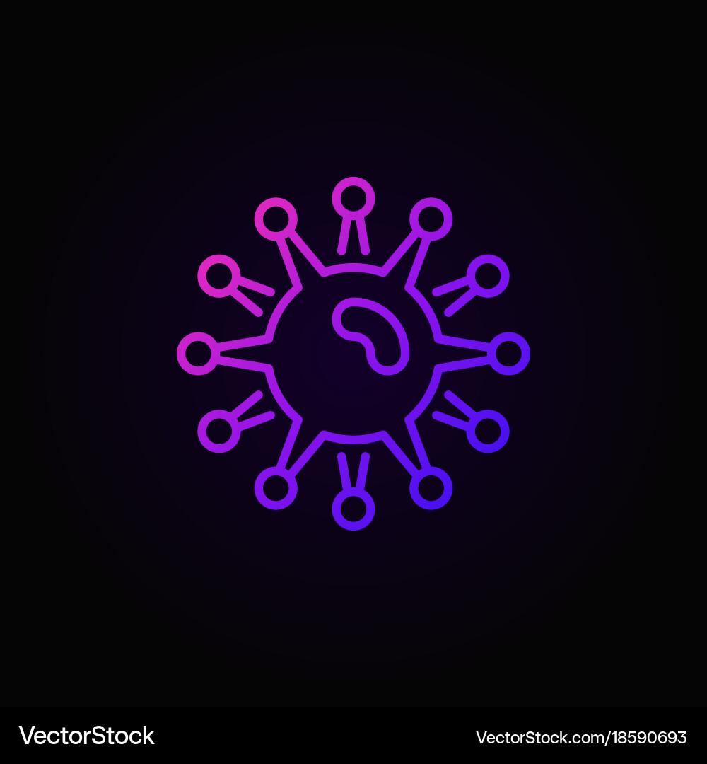 Colorful virus bacteria icon or symbol Royalty Free Vector