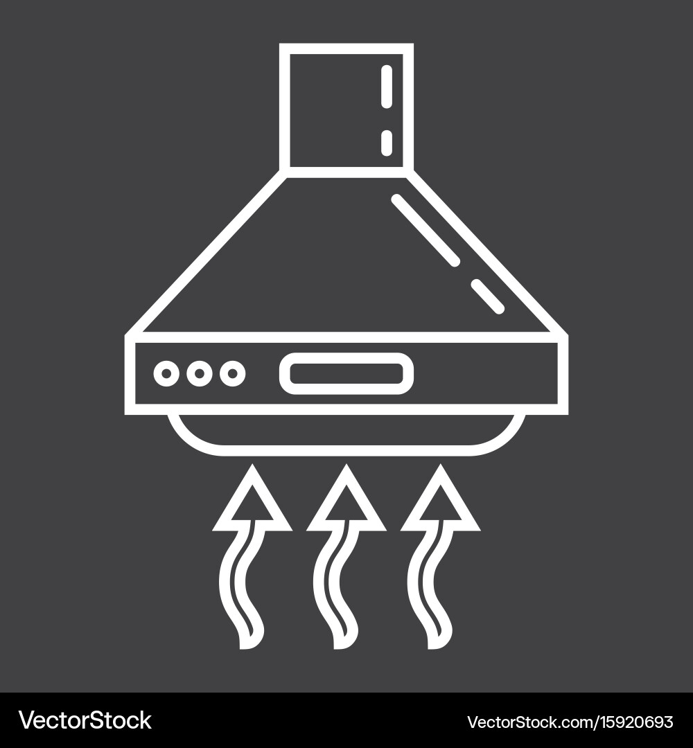 Extractor hood line icon kitchen and appliance Vector Image