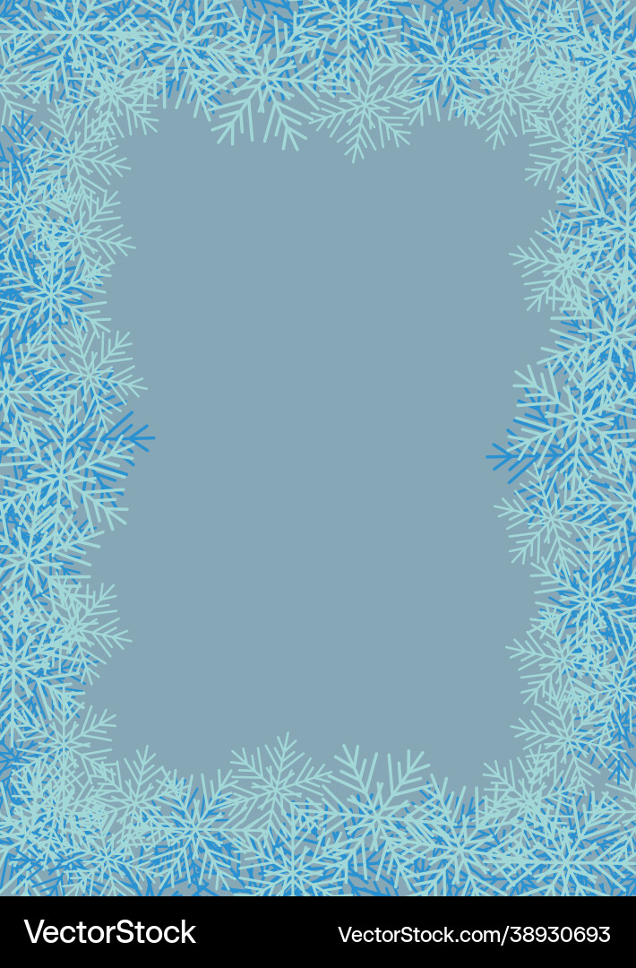Fabulous winter christmas plants frame drawing Vector Image