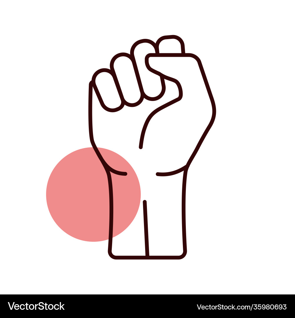 Fist raised up icon Royalty Free Vector Image - VectorStock