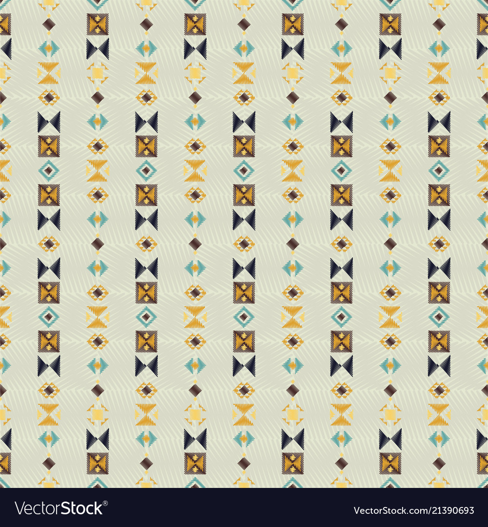 Geometric ethnic seamless pattern Royalty Free Vector Image