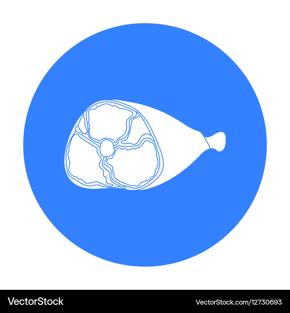 Ham icon in black style isolated on white Vector Image