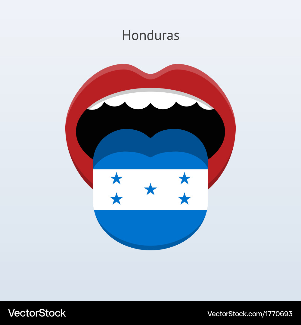 Honduras language Abstract human tongue Royalty Free Vector