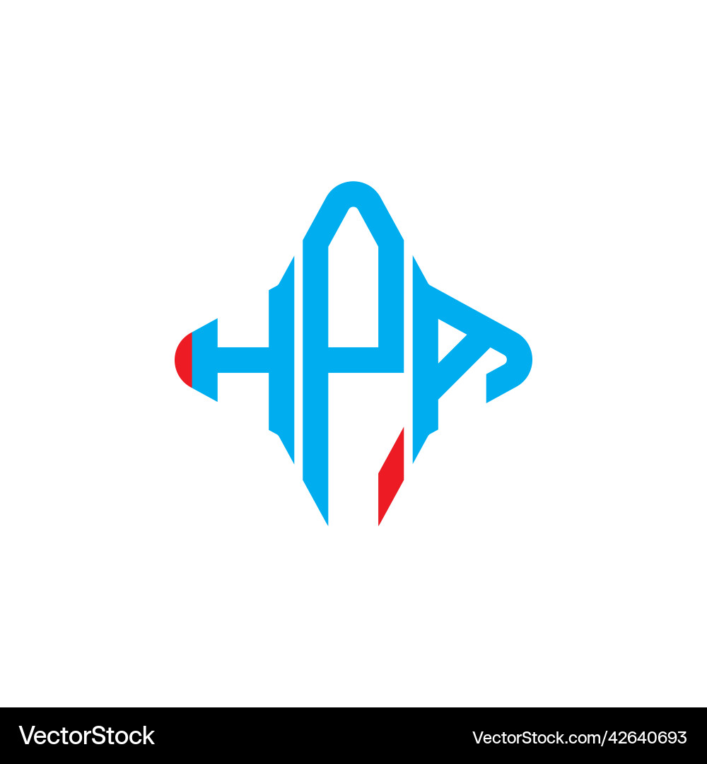 Hpa letter logo creative design with graphic Vector Image