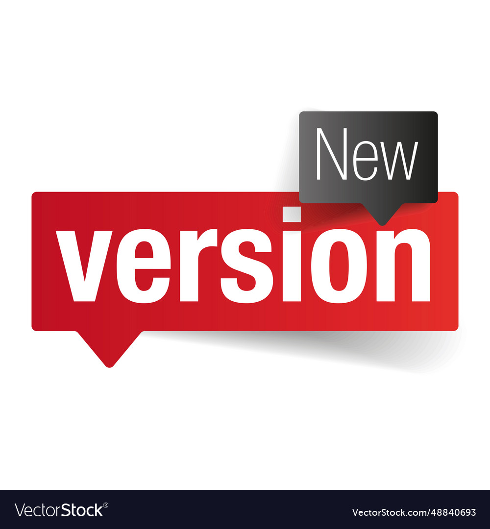 New version label tag Royalty Free Vector Image