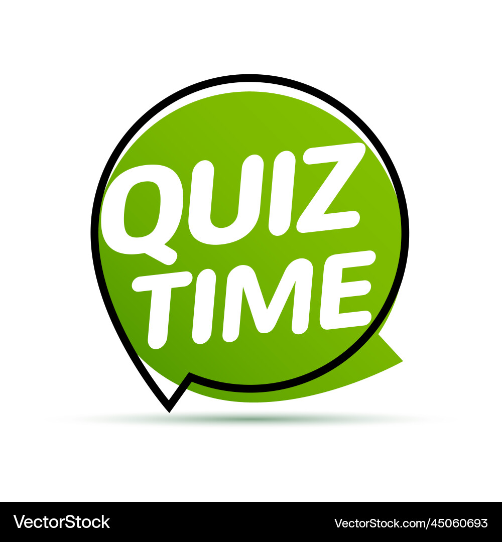 Quiz time icon concept sign ask game Royalty Free Vector