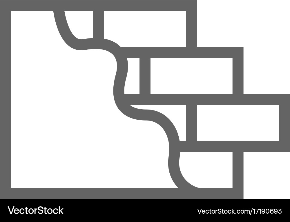 Simple wall icon symbol and sign Royalty Free Vector Image