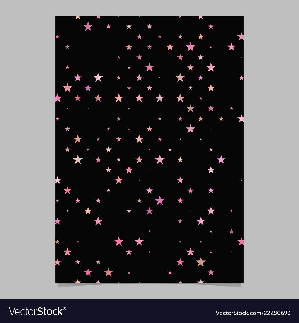 Star pattern flyer template - document background Vector Image