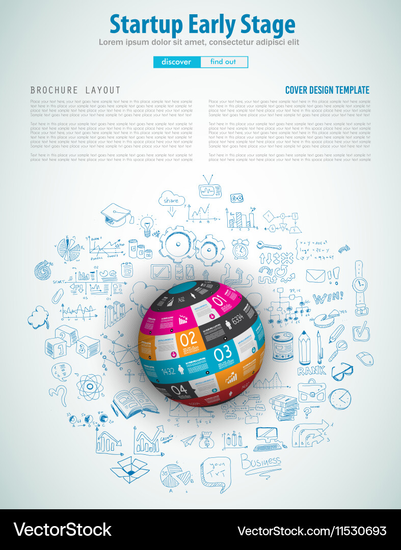 Startup landing webpage or corporate design covers