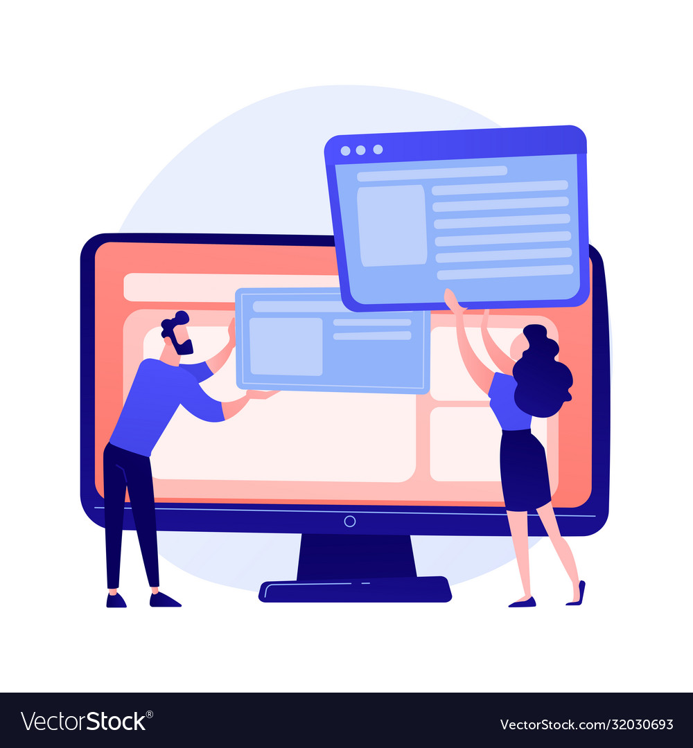 Website interface development planning Royalty Free Vector