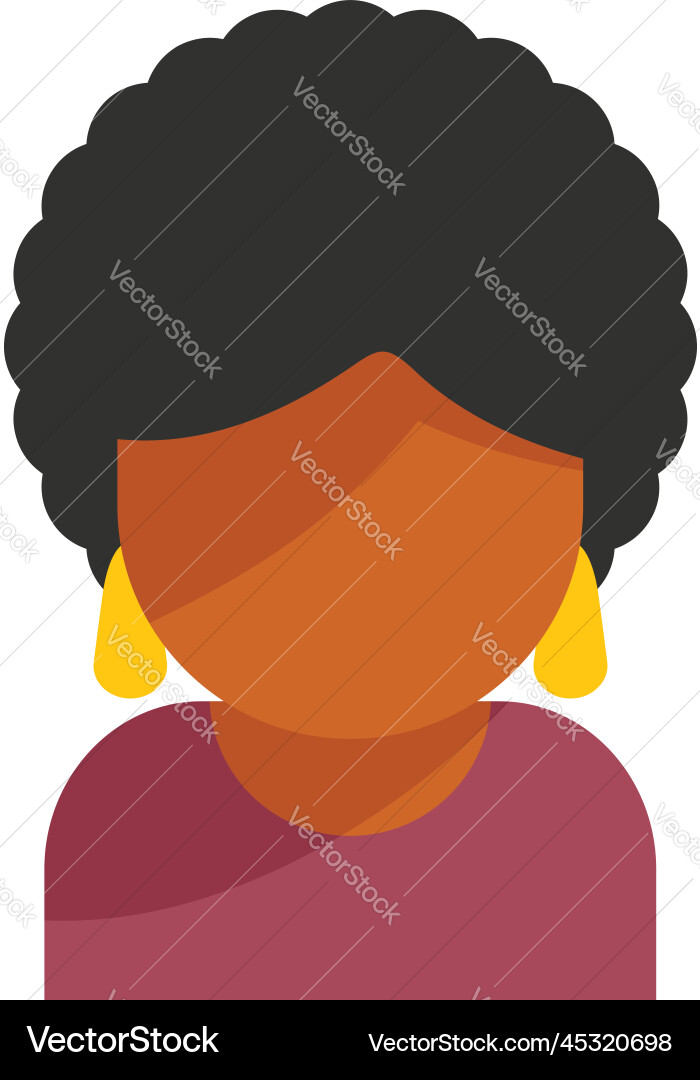 African woman icon flat generation age Royalty Free Vector