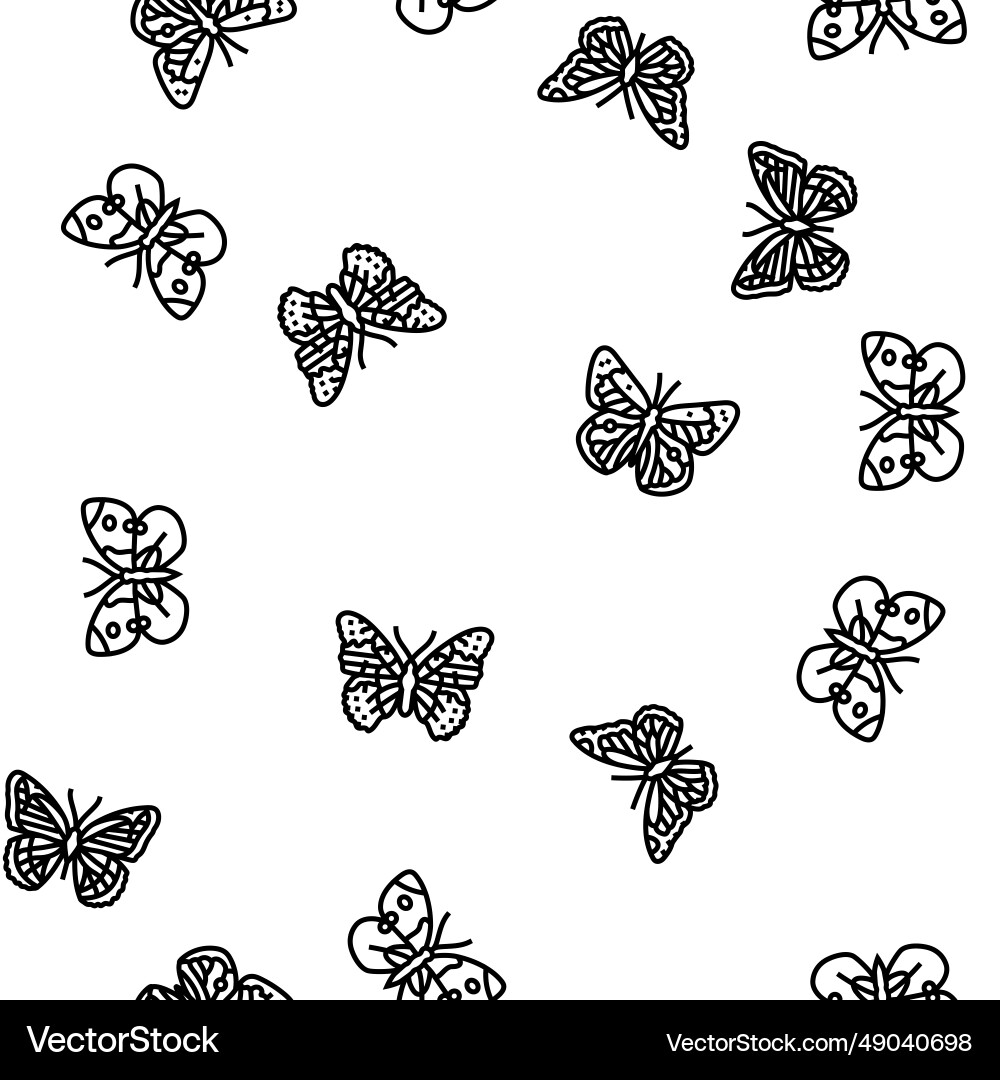 Butterfly summer spring insect seamless Royalty Free Vector