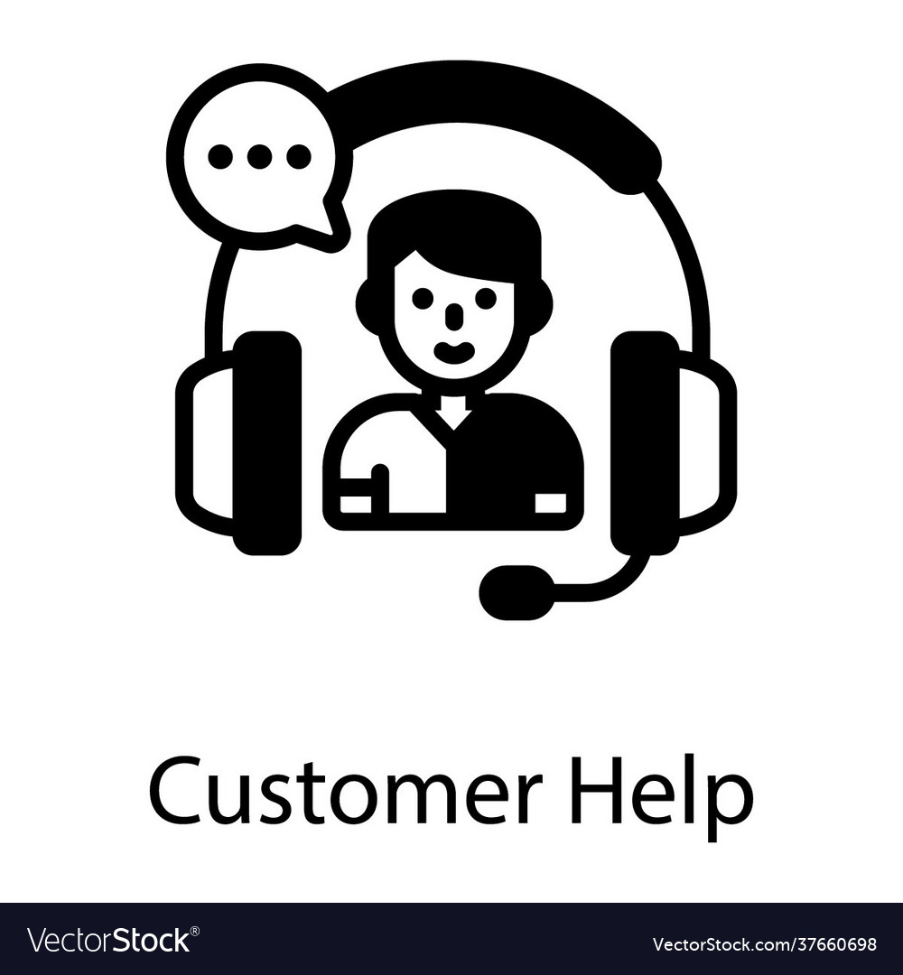 Customer help Royalty Free Vector Image - VectorStock