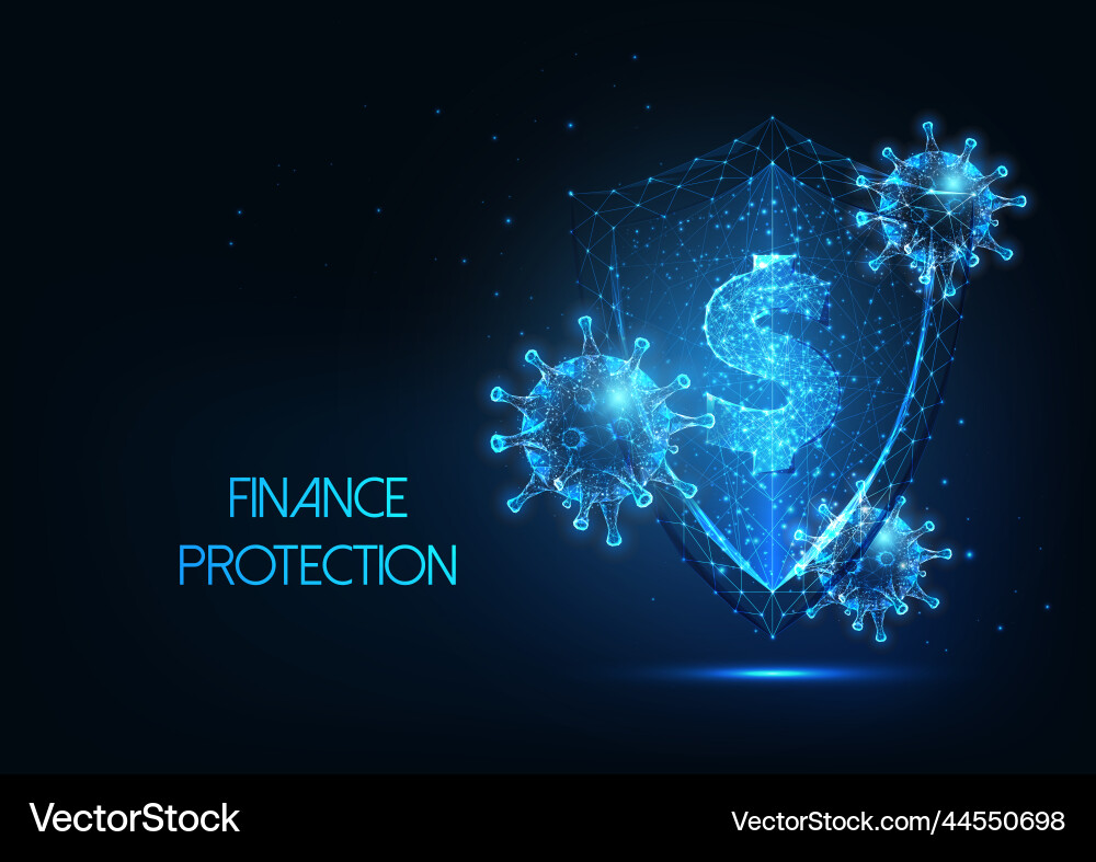 Finance protection during economic crisis caused Vector Image
