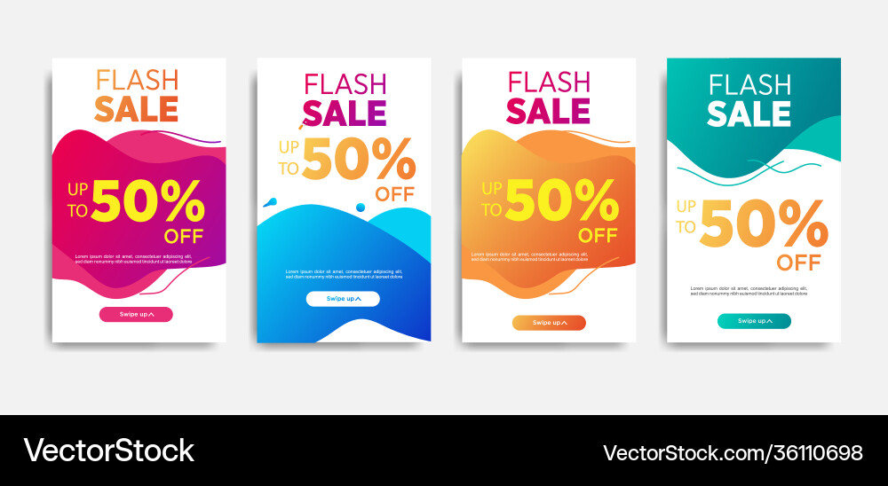 Flash sale banners special offer set banner Vector Image