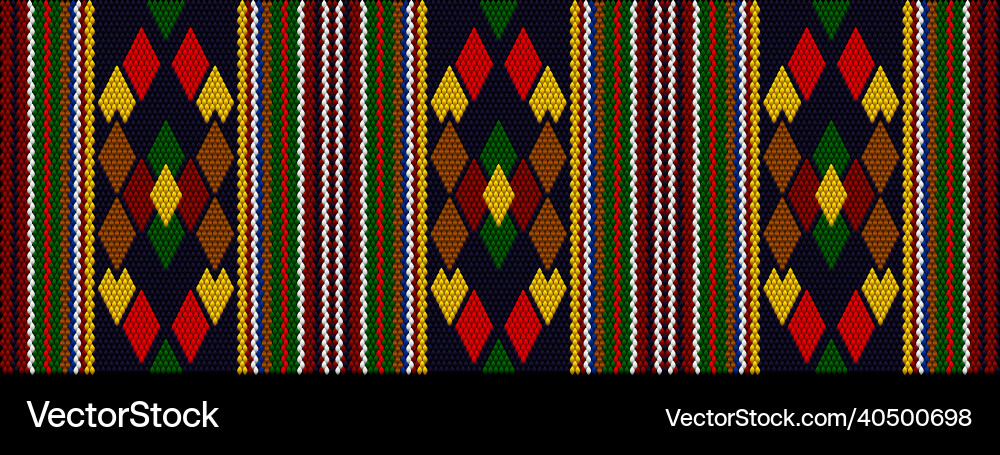 Folk ornament national pattern ethnic embroidery Vector Image
