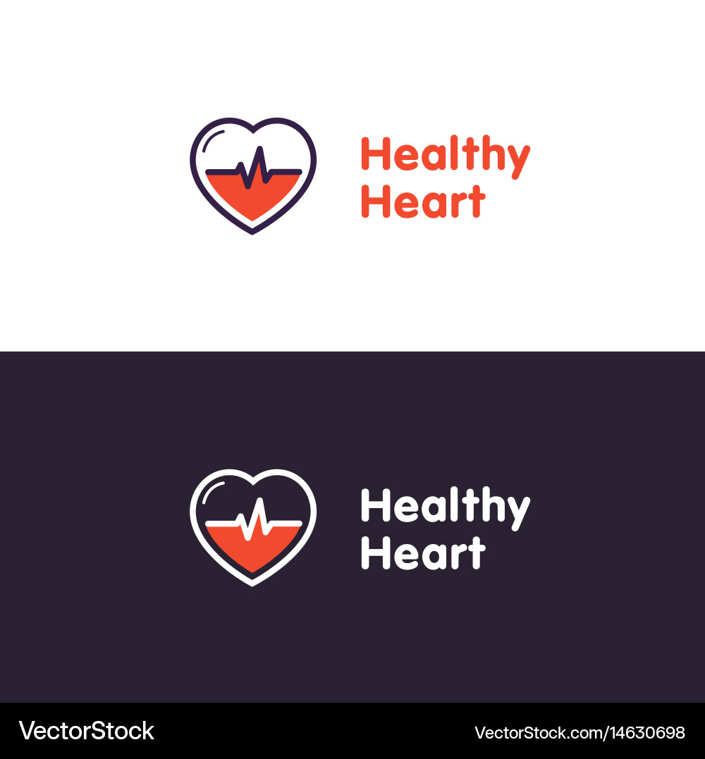 Heart logo design template healthy heart Vector Image