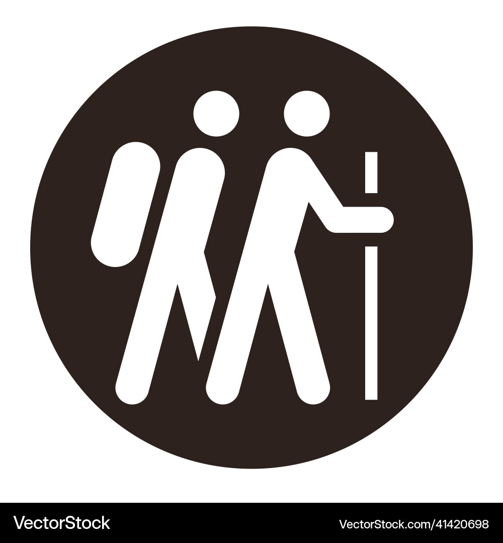 Hiking icon Royalty Free Vector Image - VectorStock