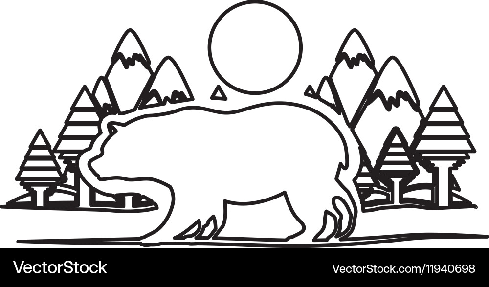 Isolated bear animal design Royalty Free Vector Image