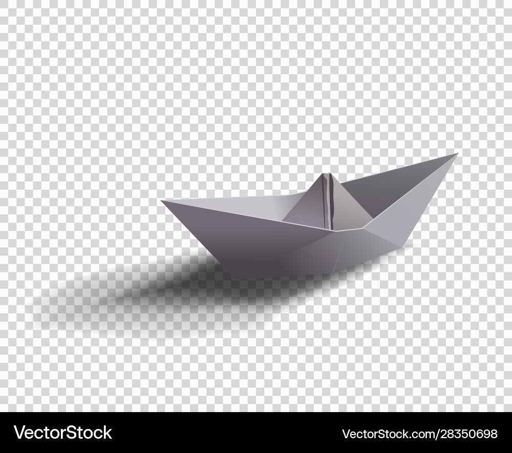 Paper ship origami boat Royalty Free Vector Image