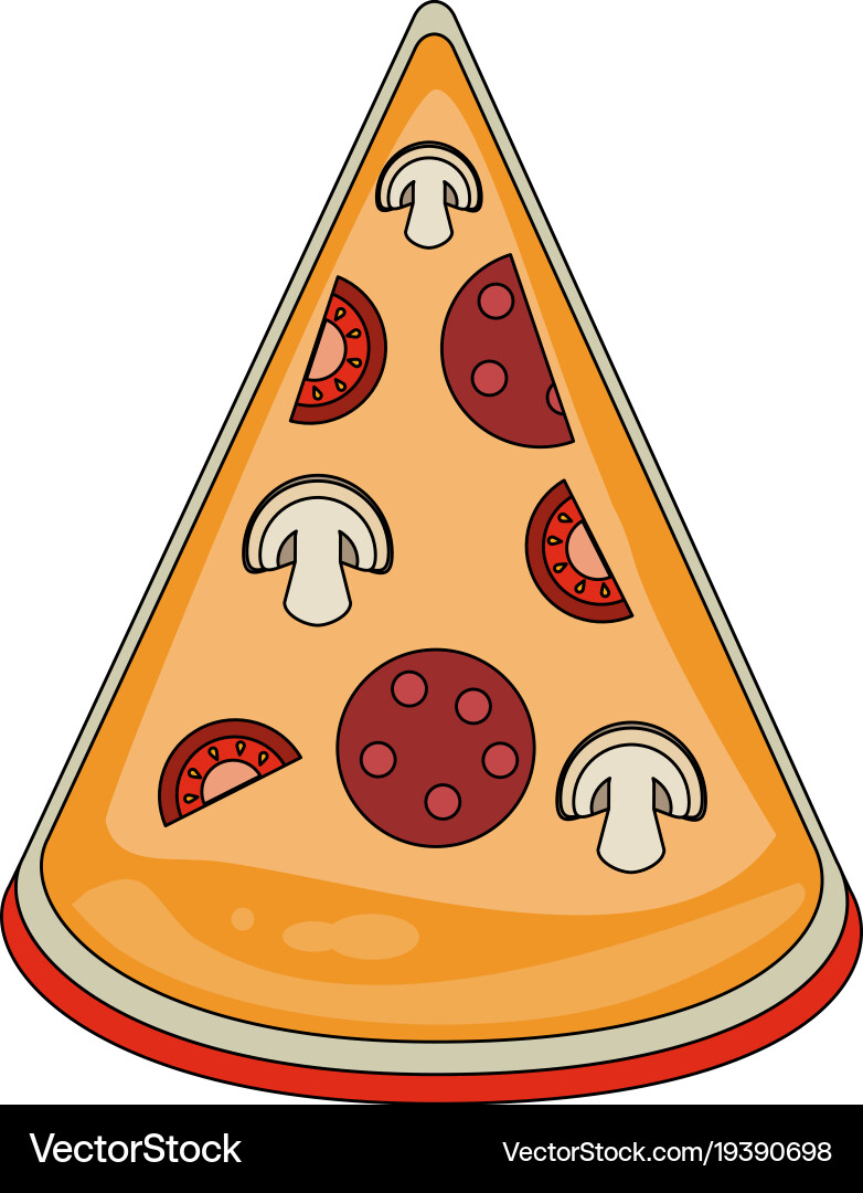 Pizza italian food Royalty Free Vector Image - VectorStock