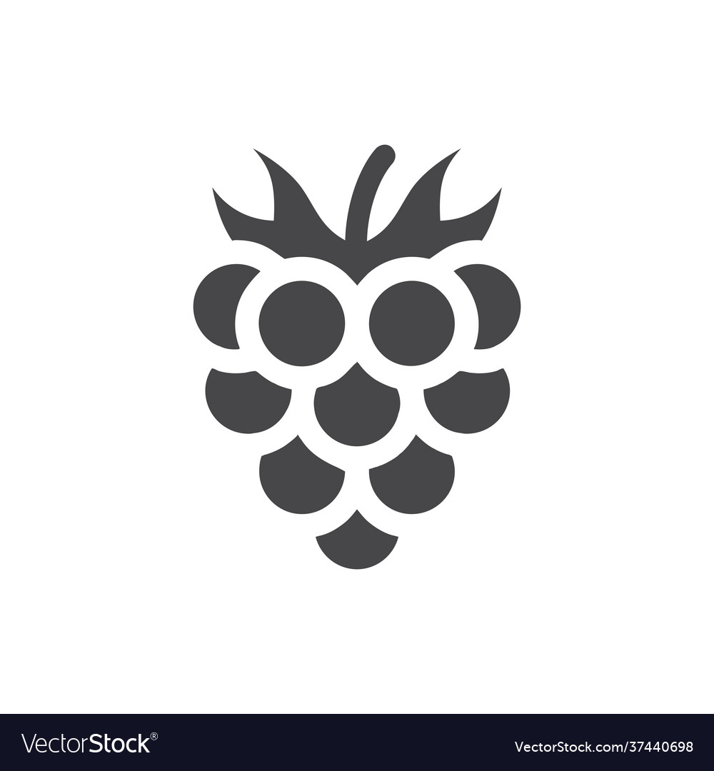 Raspberry black icon Royalty Free Vector Image