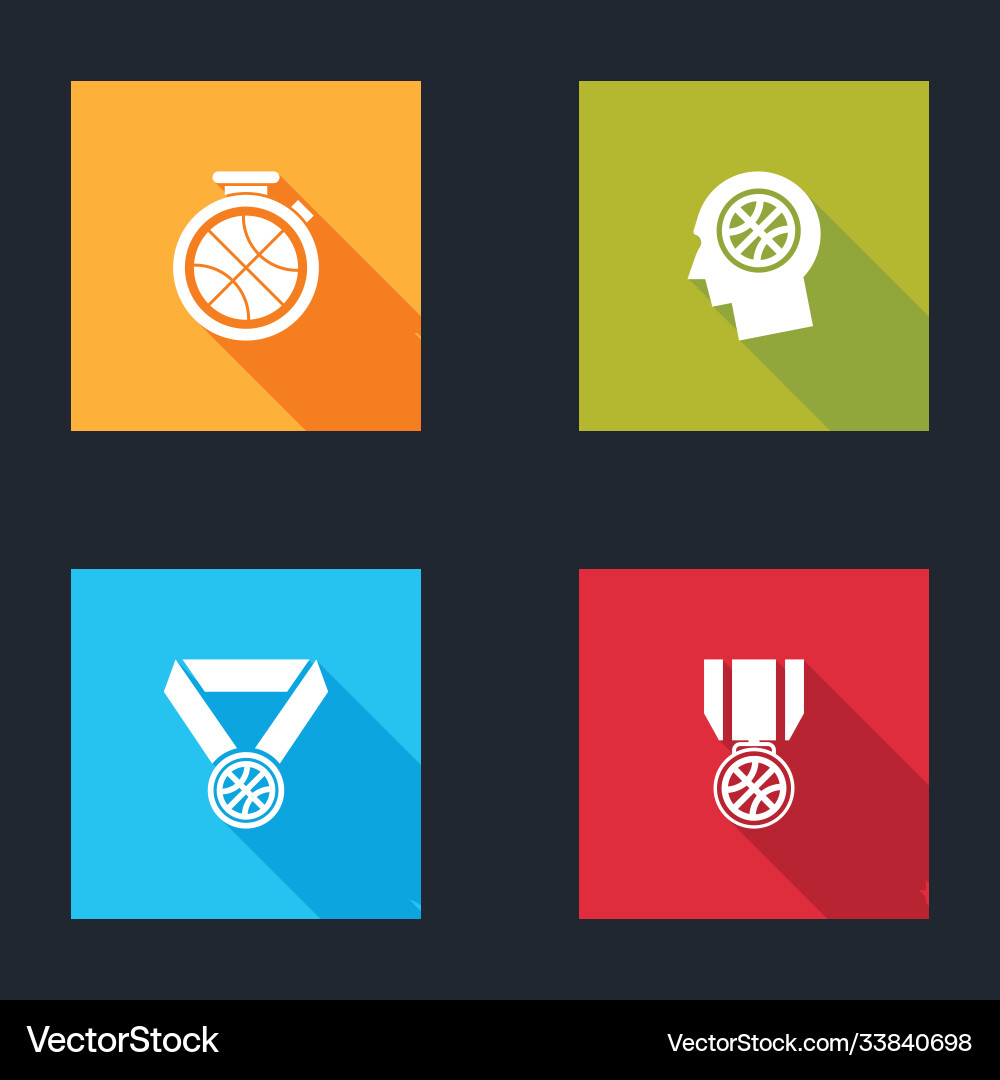 Set stopwatch with basketball ball thoughts Vector Image