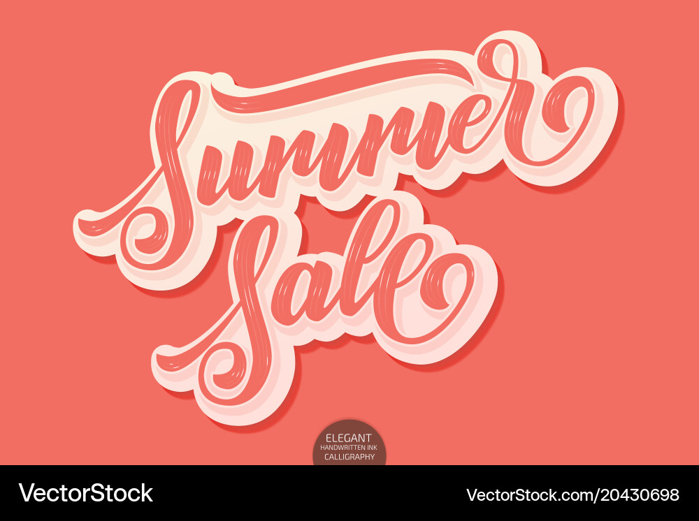 Volumetric summer sale elegant modern Royalty Free Vector