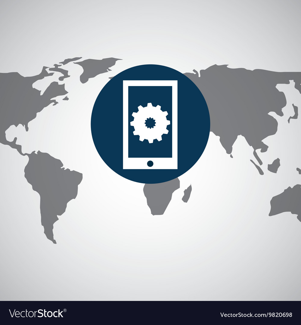 World map icon Royalty Free Vector Image - VectorStock