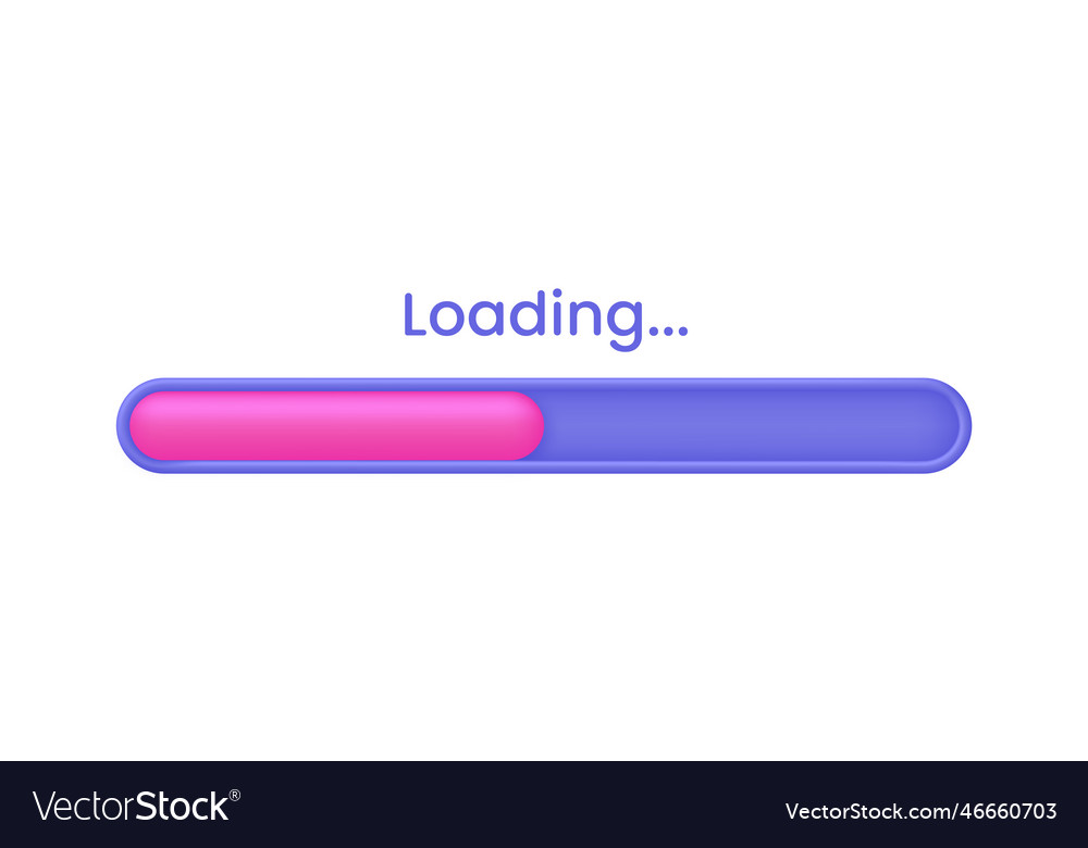 3d loading Royalty Free Vector Image - VectorStock