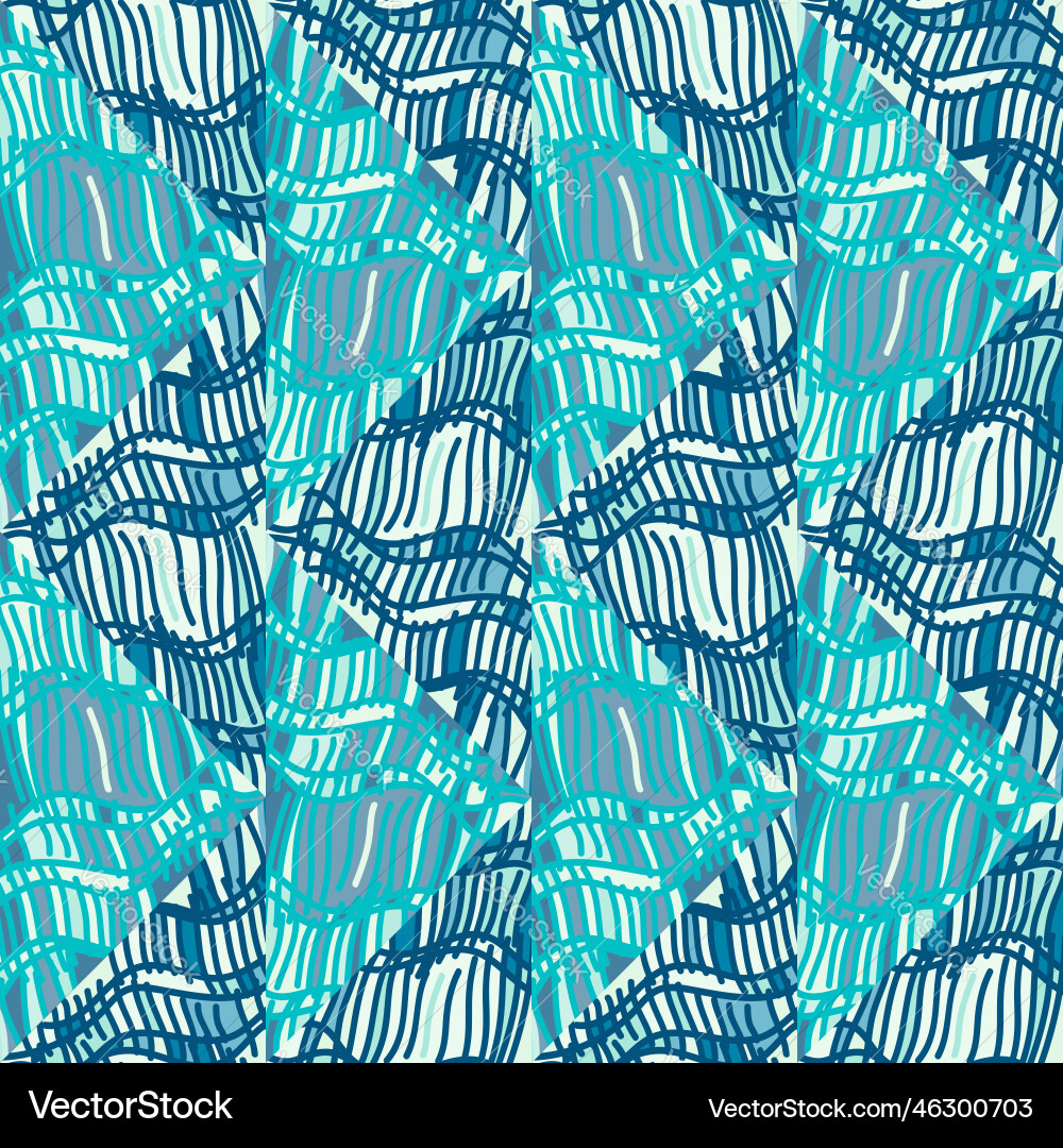 Aztec mosaic tile abstract tribal seamless Vector Image