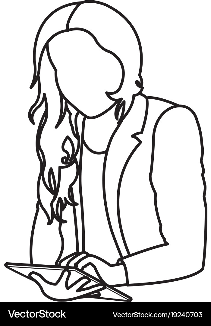 Girl with laptop design Royalty Free Vector Image