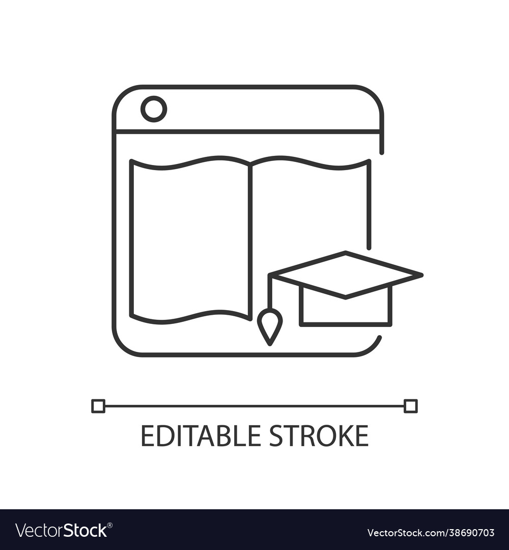 Learning platforms linear icon Royalty Free Vector Image Learning platforms linear icon Royalty Free Vector Image