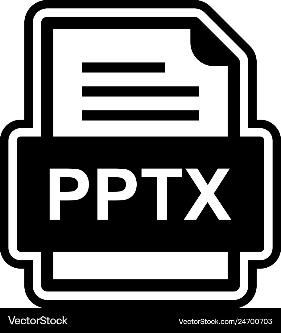 Pptx file document icon Royalty Free Vector Image