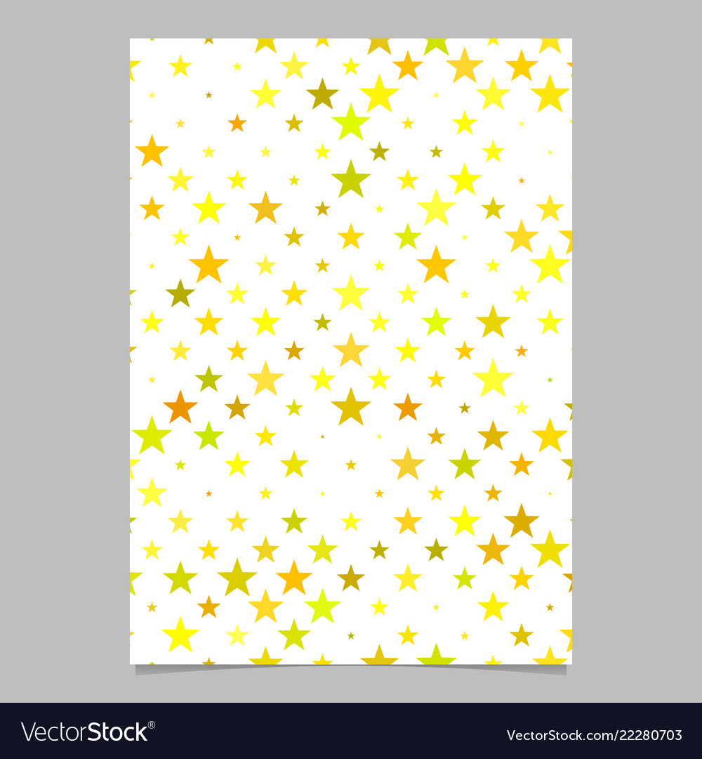 Repeating star pattern brochure template Vector Image