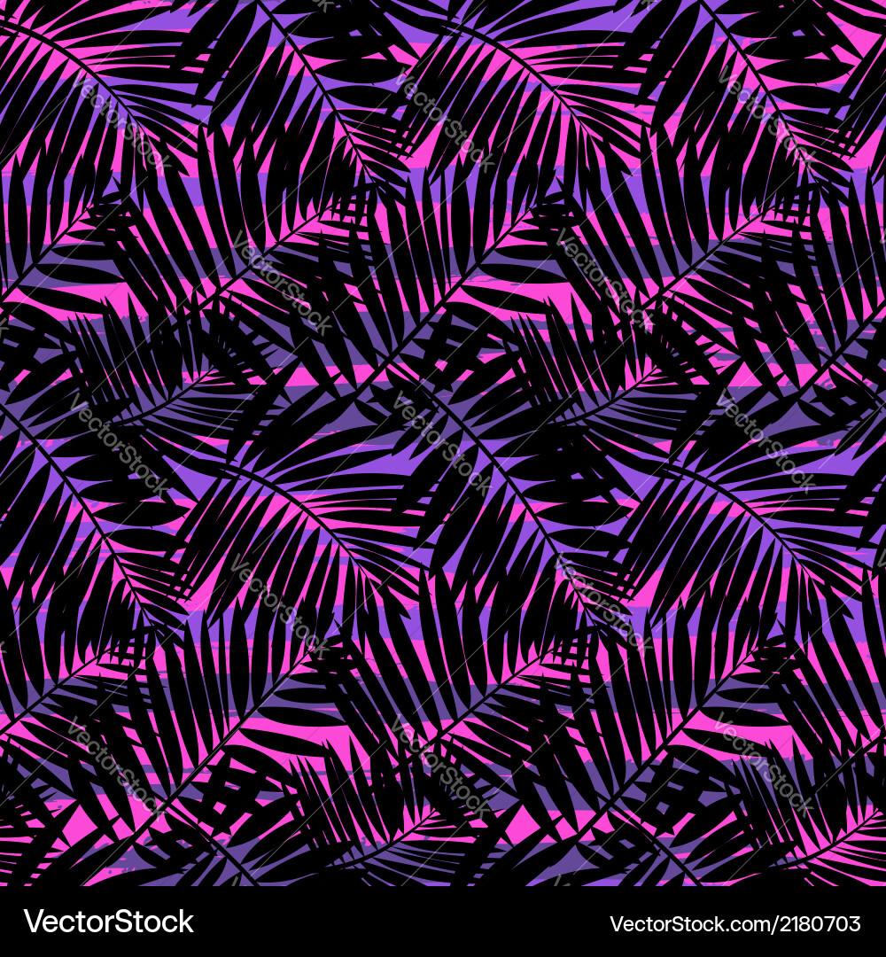 Seamless pattern with tropical palm leaves Vector Image