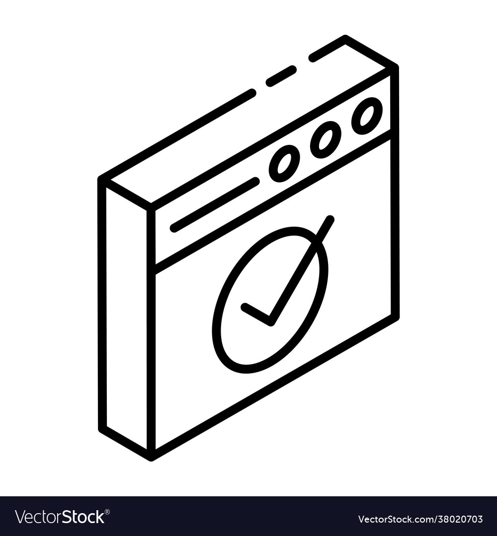 Verified website Royalty Free Vector Image - VectorStock