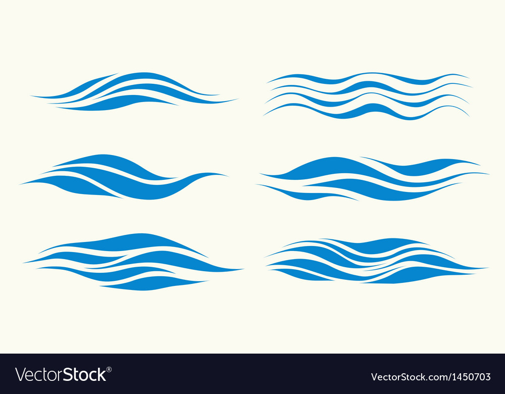 Waves from element design Royalty Free Vector Image