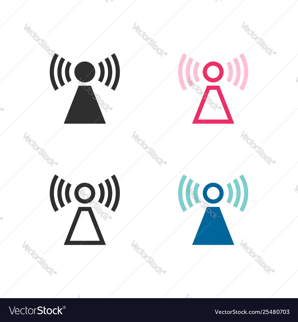 Wireless signal source receiver Royalty Free Vector Image