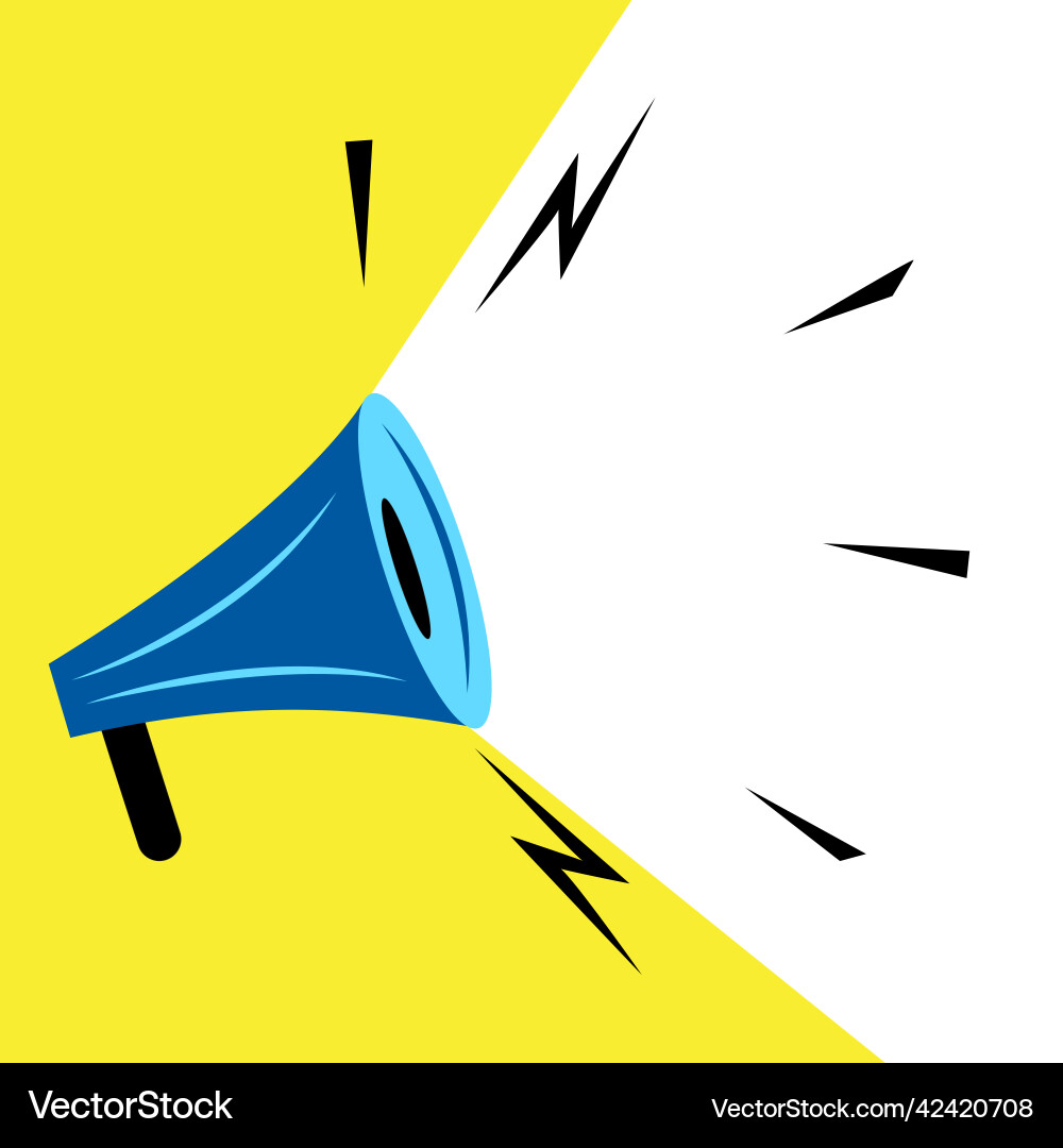 3d megaphone announcement marketing concept Vector Image