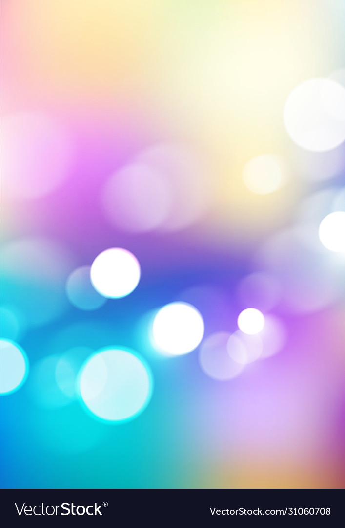Abstract bokeh lights on soft colors background Vector Image