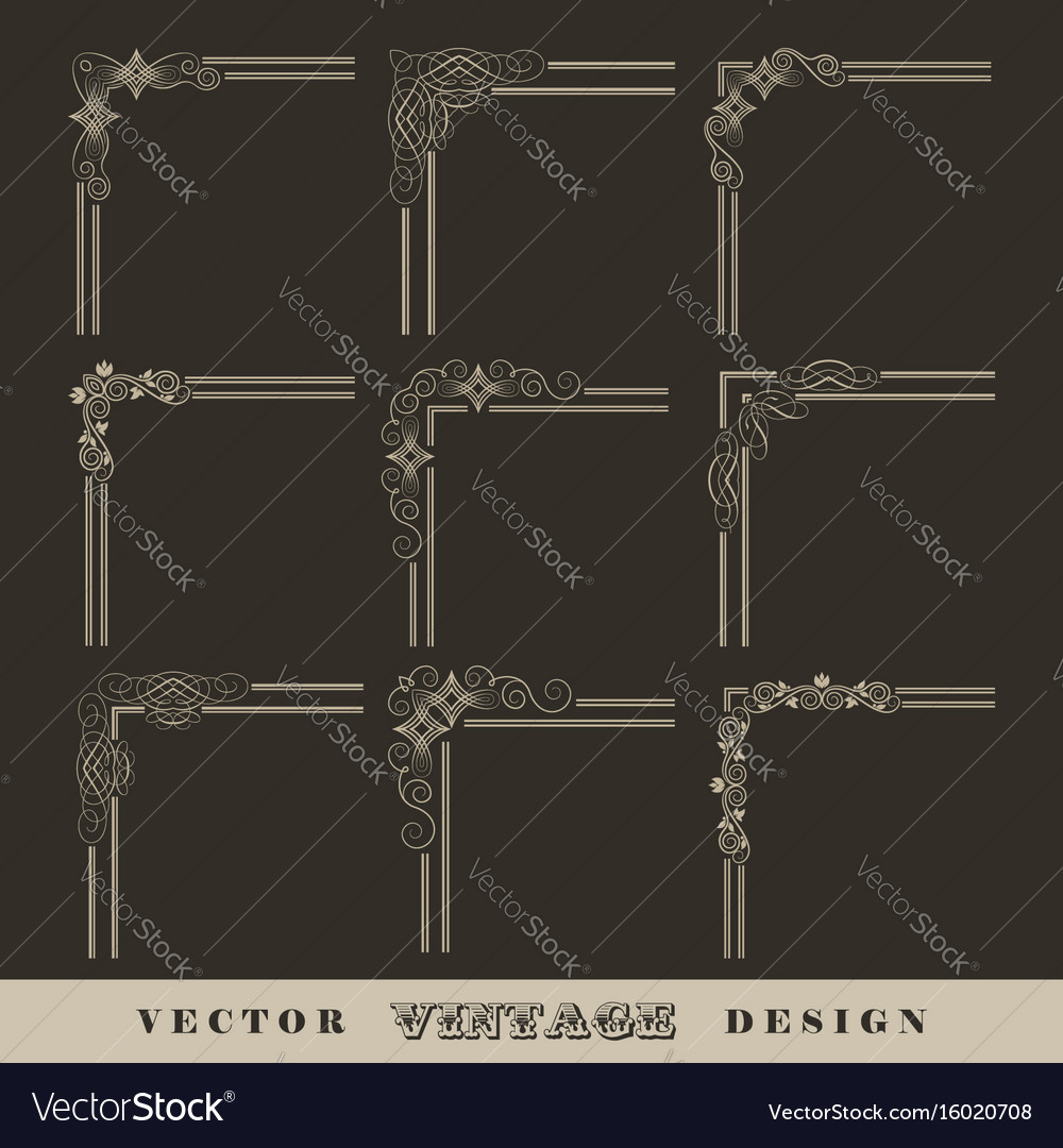 Abstract corner pattern Royalty Free Vector Image
