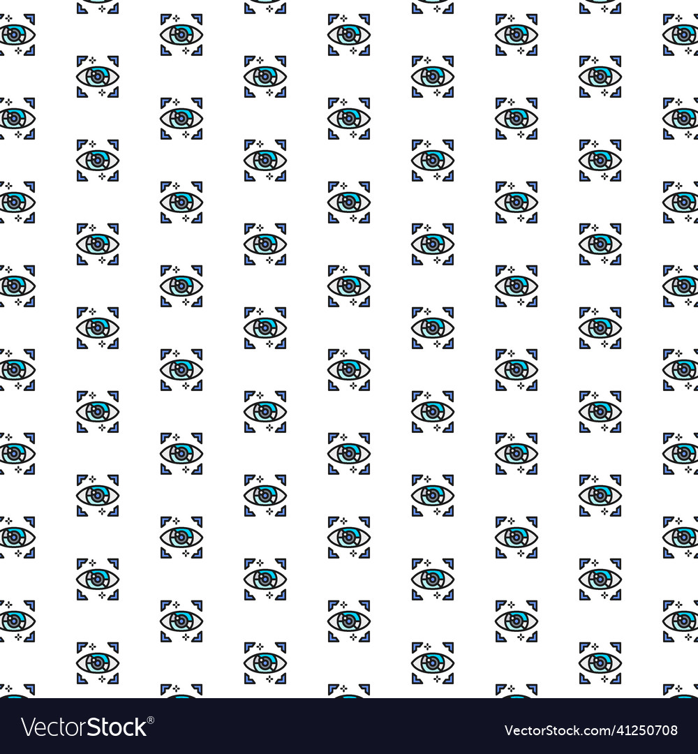 Artificial intelligence eye network spying Vector Image