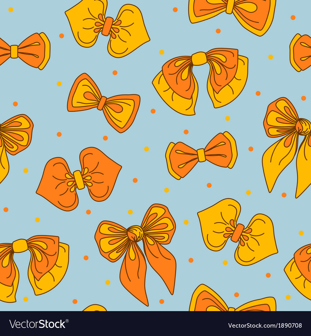 Bow-tie collection seamless pattern Royalty Free Vector