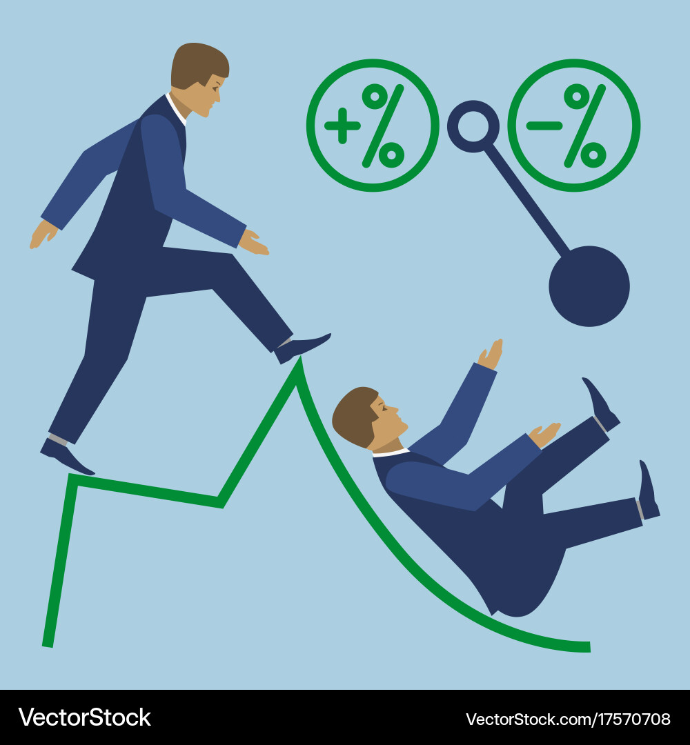 Business high risk flat Royalty Free Vector Image
