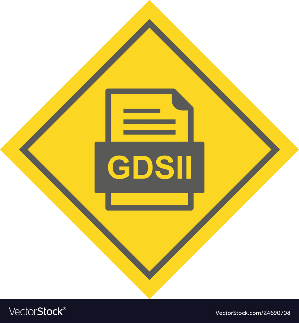 Gdsii file document icon Royalty Free Vector Image