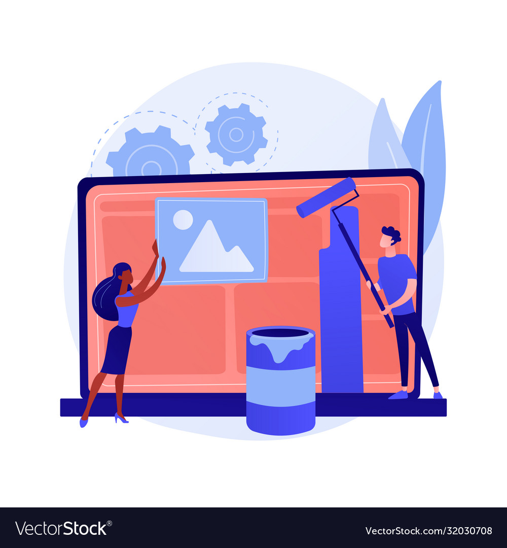 Graphic design video tutorial concept Royalty Free Vector