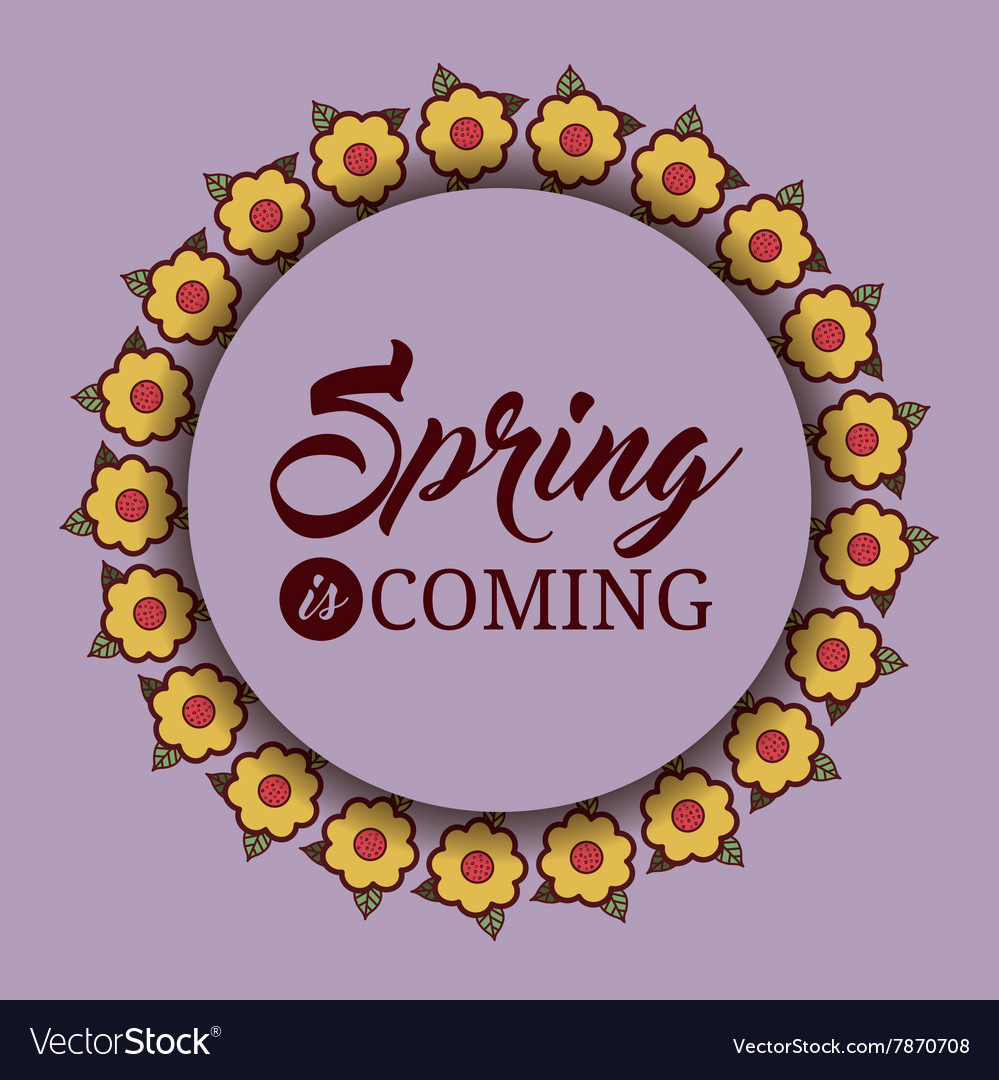 Hello spring design Royalty Free Vector Image - VectorStock