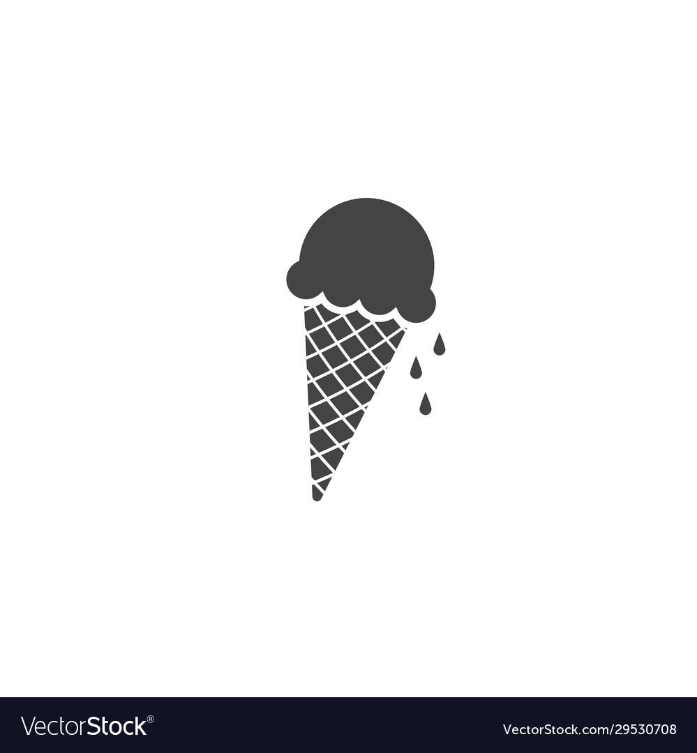 Icon popsicle ice cream in a waffle cup Royalty Free Vector