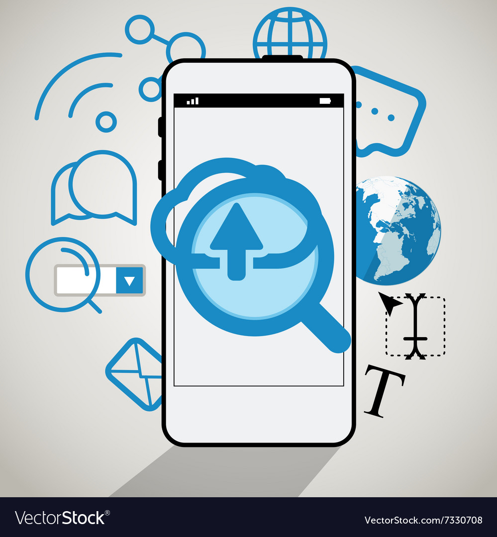 Modern smartphone interface Royalty Free Vector Image